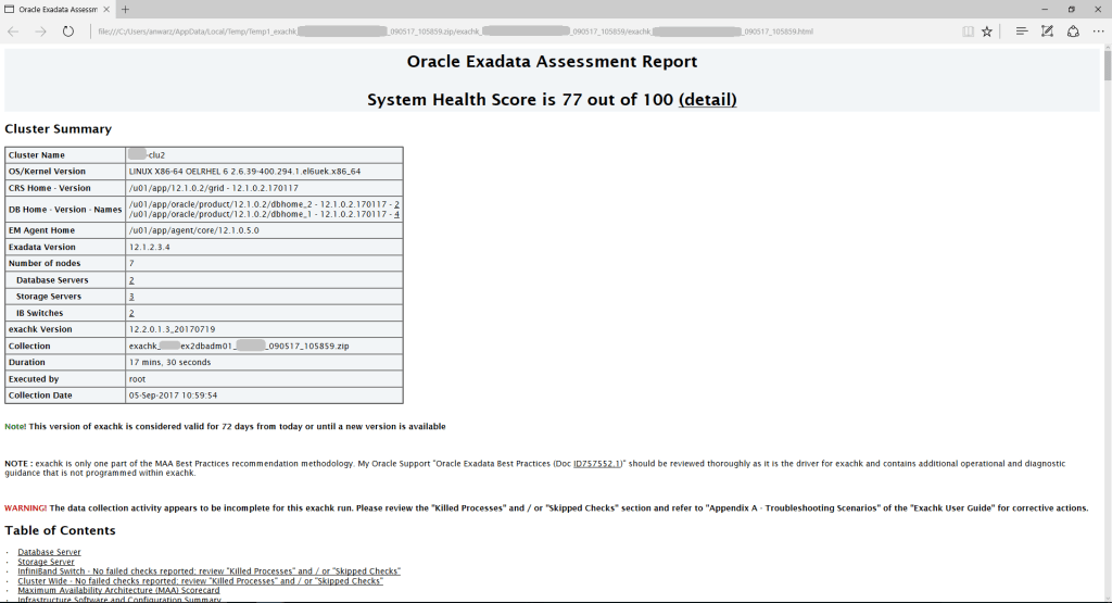 How to use Oracle Exadata Database Machine Exa Check (exachk) | Zed DBA ...